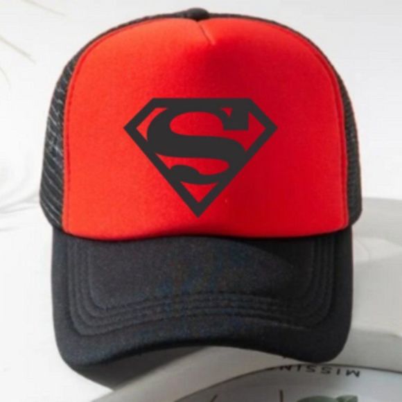 Accessories | Superboy Black And Red Hat Mesh Hat Trucker Hat | Poshmark